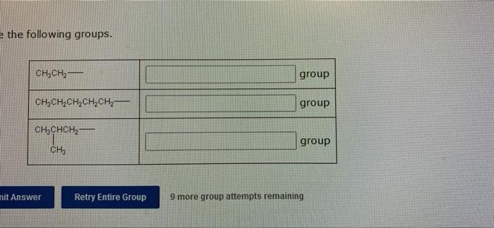 Solved structural formula name CH3-CH3 ethane CH2 CH, CH2 | Chegg.com