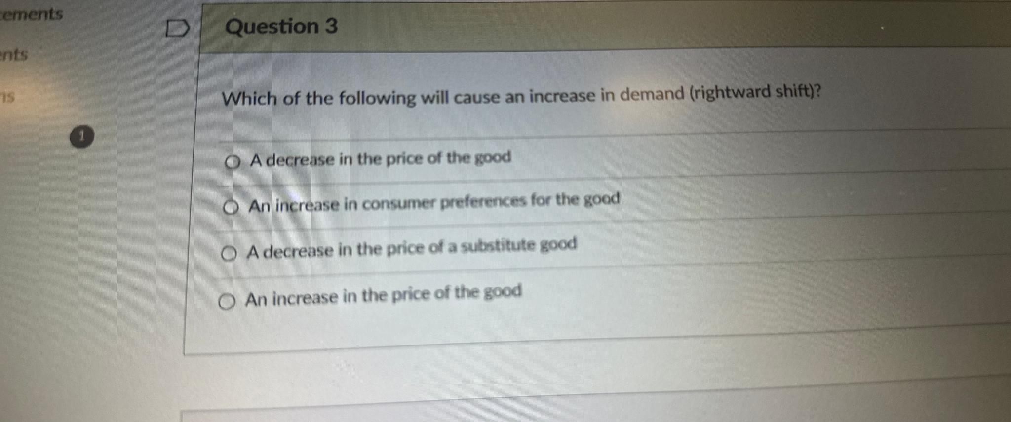 Solved Question 3Which of the following will cause an | Chegg.com