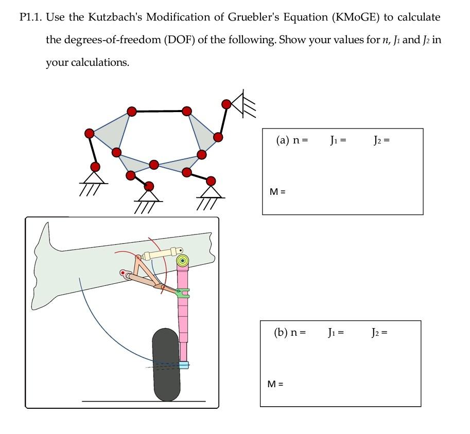 11.1. Use the Kutzbach's Modification of Gruebler's | Chegg.com