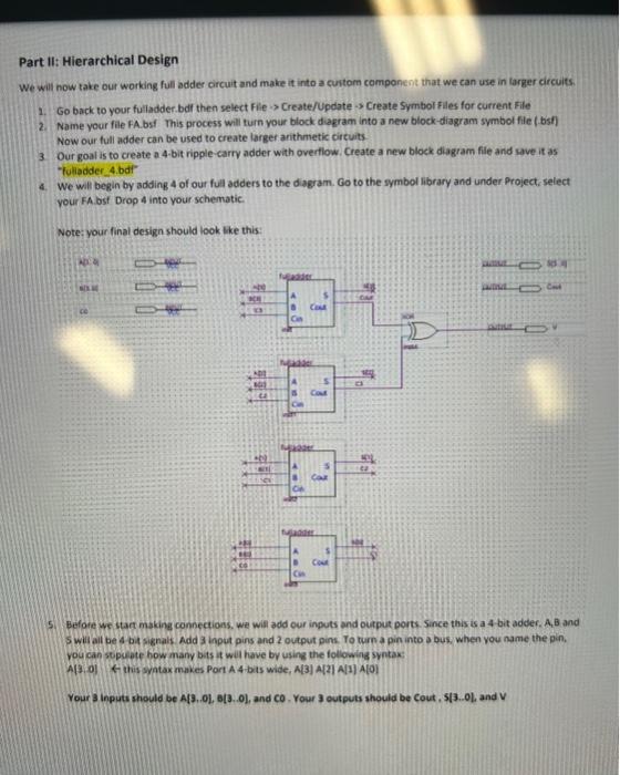 Solved Part II: Hierarchical Design We will how take our | Chegg.com