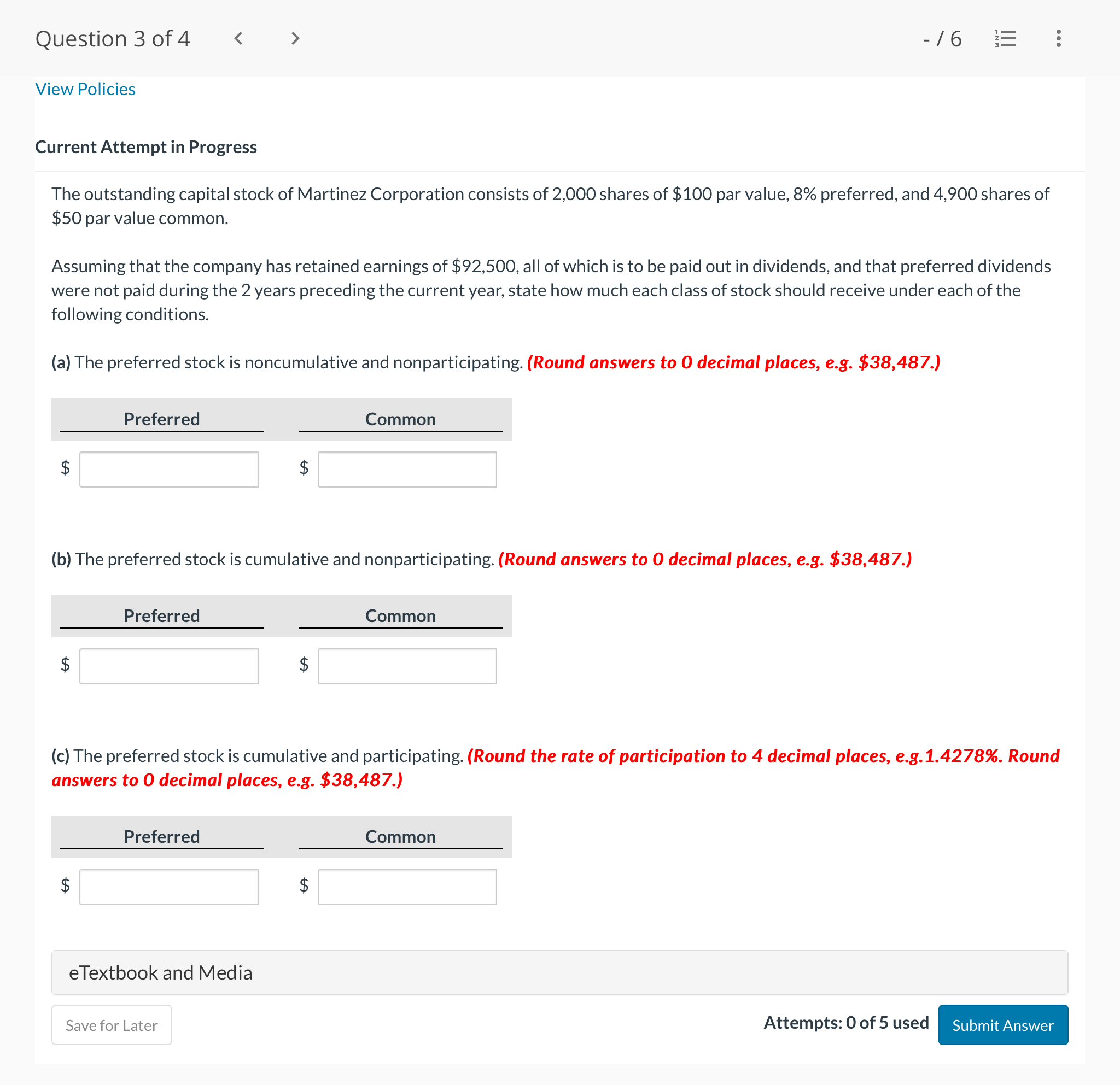 Solved Question 3 ﻿of 4-6View PoliciesCurrent Attempt in | Chegg.com
