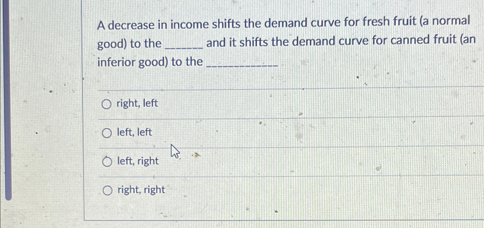 Solved A decrease in income shifts the demand curve for | Chegg.com
