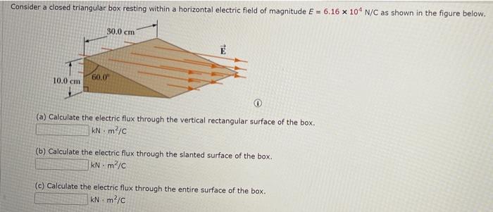 Solved Consider a closed triangular box resting within a | Chegg.com