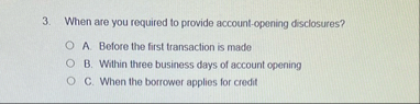 Solved When are you required to provide account-opening | Chegg.com