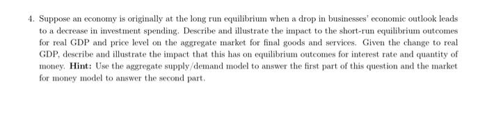 Solved 3. Suppose there is a decrease in consumers' incomes. | Chegg.com