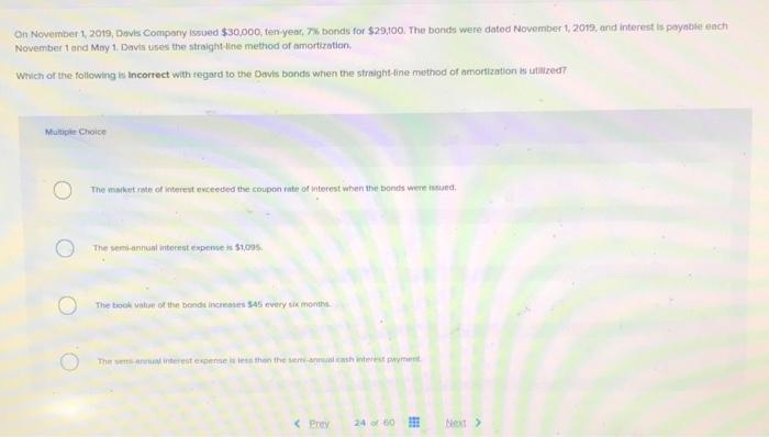 Solved on November 1, 2019, Davis Company issued $30,000, | Chegg.com