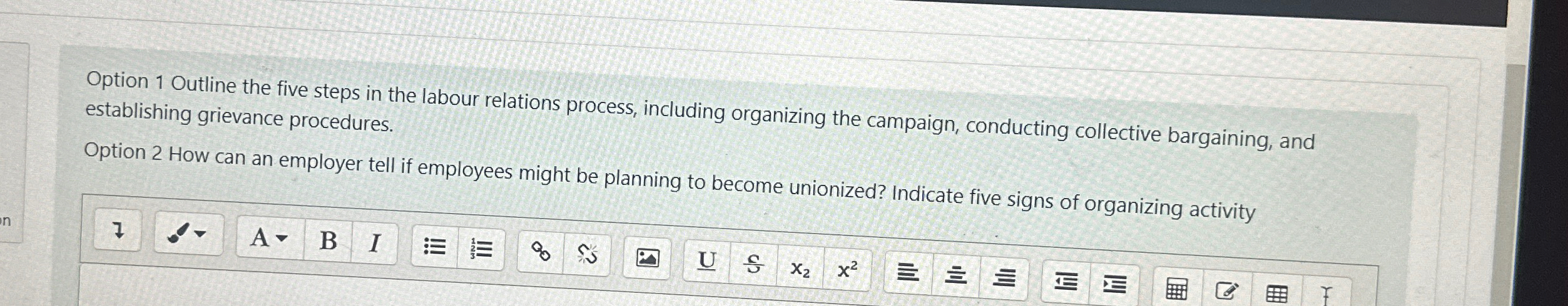 Solved Option 1 ﻿Outline the five steps in the labour | Chegg.com
