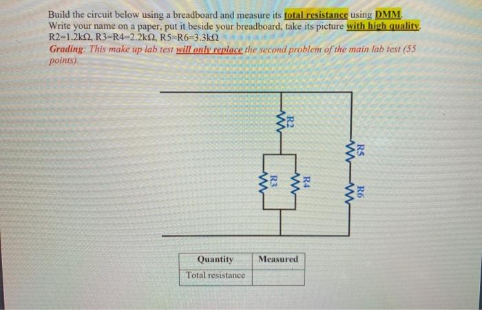Solved Build the circuit below using a breadboard and | Chegg.com