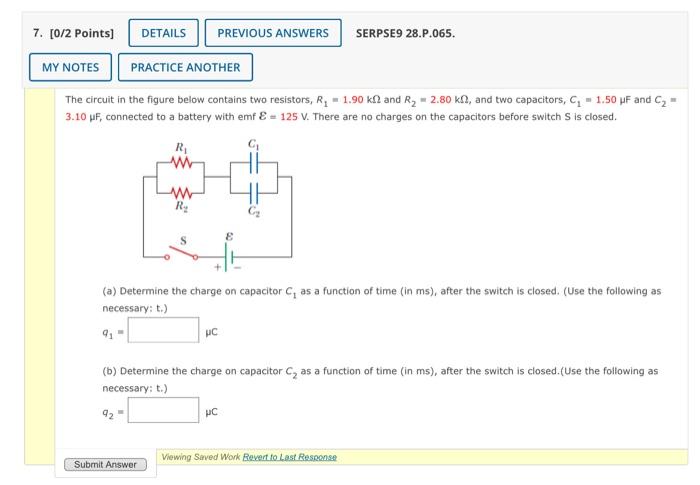 Solved The circuit in the figure below contains two | Chegg.com
