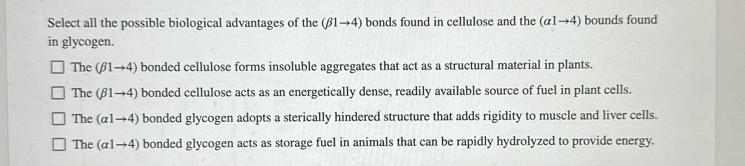 Solved Select all the possible biological advantages of the | Chegg.com