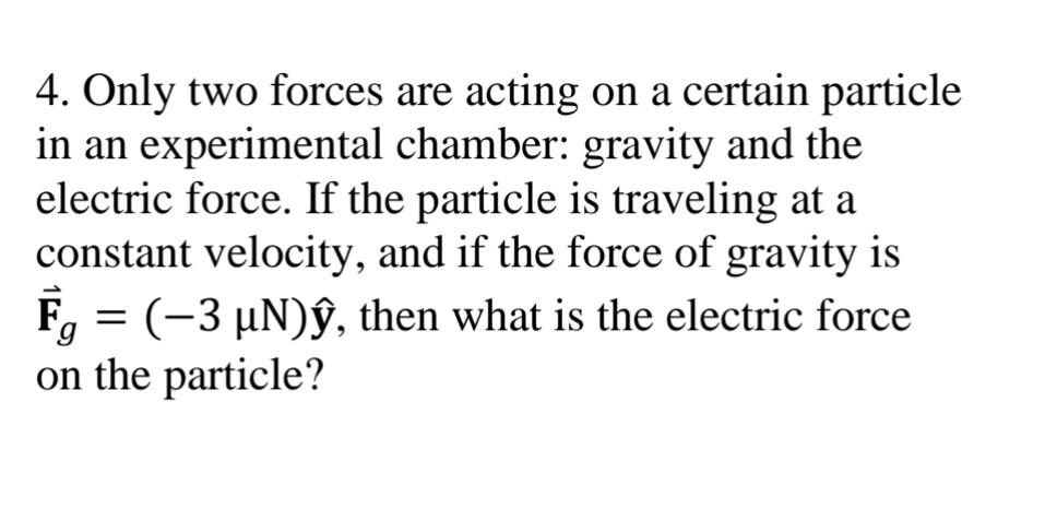 Solved 4. Only two forces are acting on a certain particle | Chegg.com