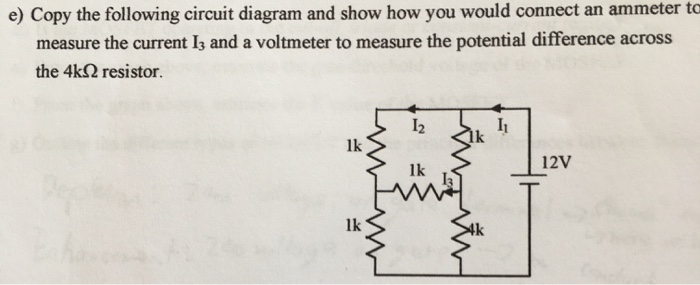 Solved e) Copy the following circuit diagram and show how | Chegg.com