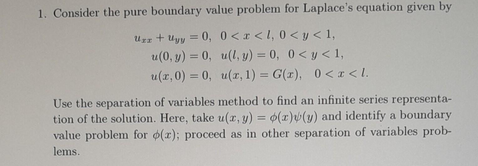 Solved Consider the pure boundary value problem for | Chegg.com