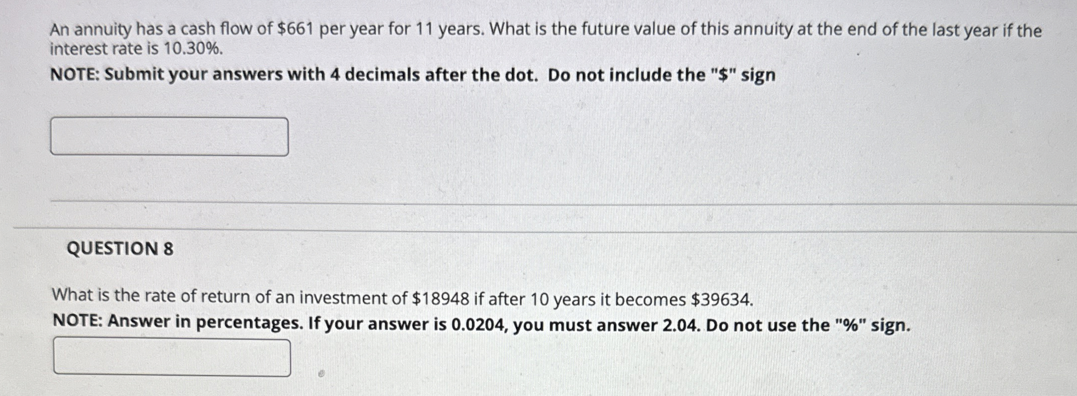 Solved An annuity has a cash flow of $661 ﻿per year for 11 | Chegg.com