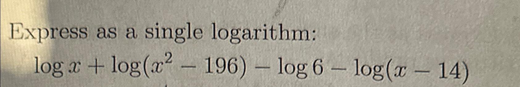 Solved Express as a single | Chegg.com