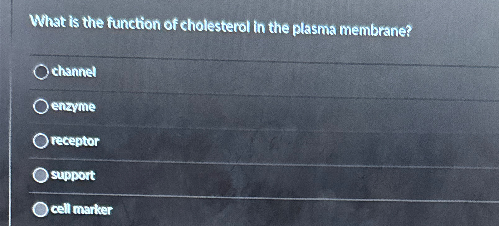 Solved What is the function of cholesterol in the plasma | Chegg.com