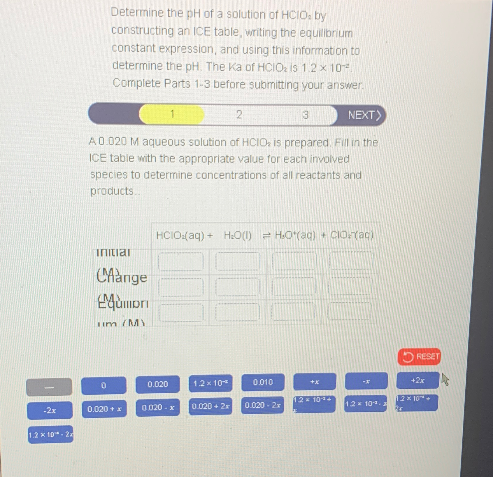 Solved Determine the pH ﻿of a solution of HClO2 ﻿by | Chegg.com