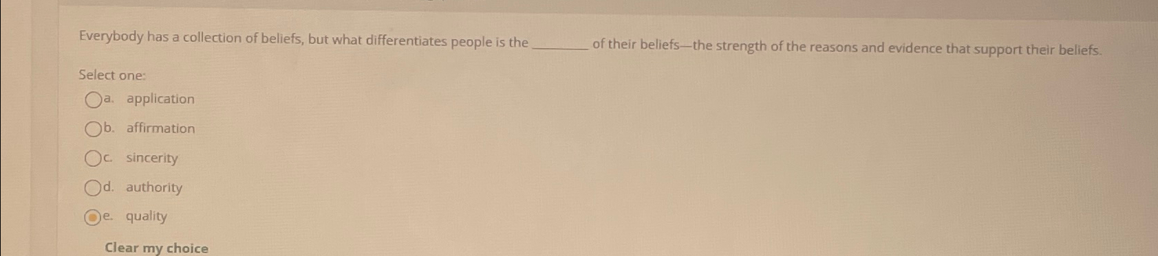 Solved Everybody has a collection of beliefs, but what | Chegg.com