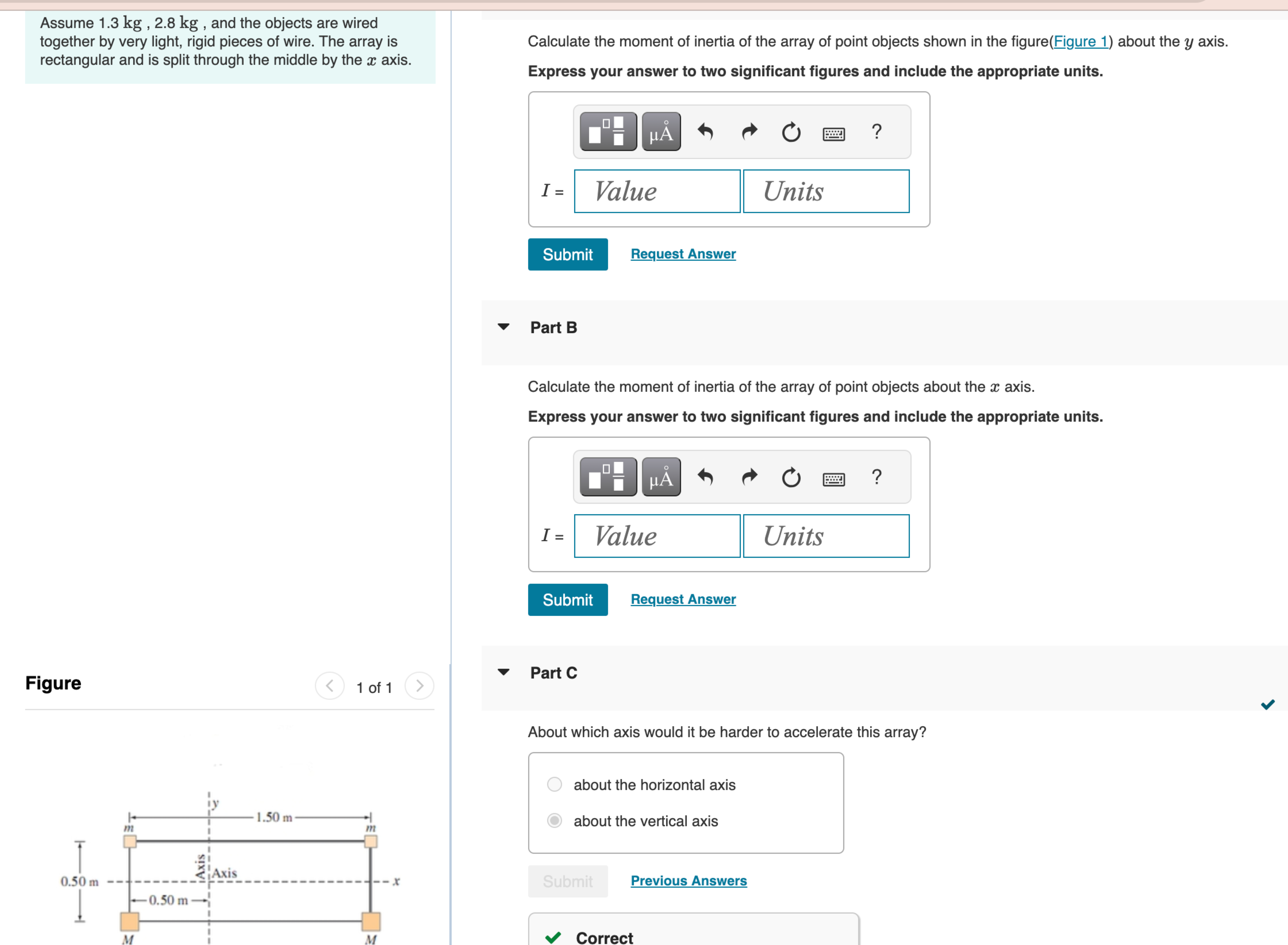 Solved Assume 1.3kg,2.8kg, ﻿and the objects are | Chegg.com