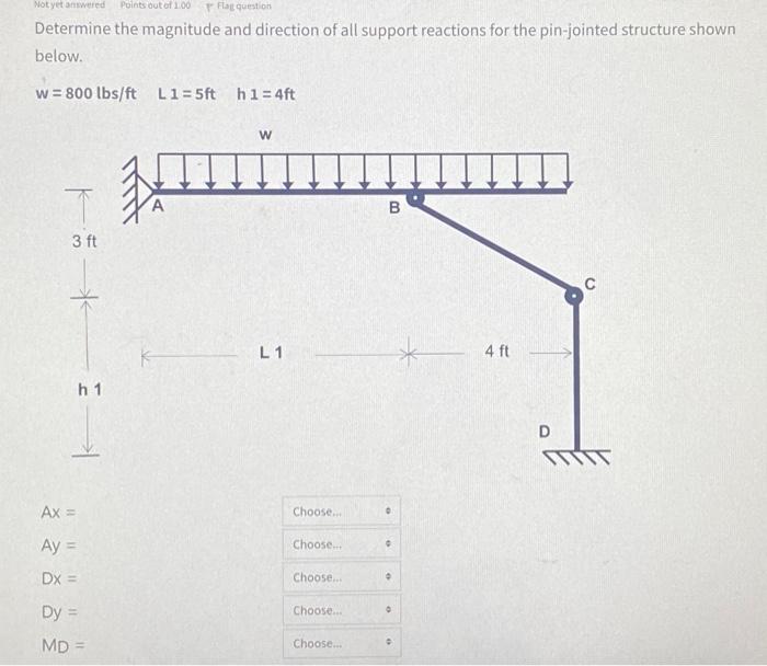 Solved Determine the magnitude and direction of all support | Chegg.com