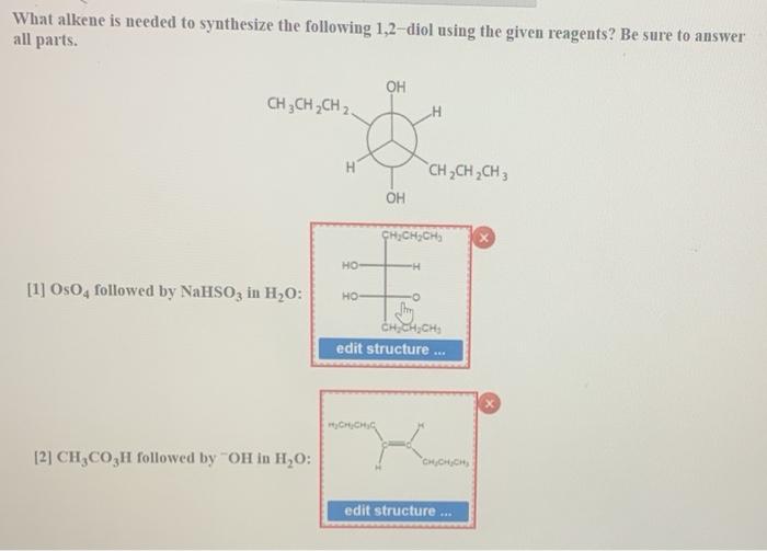 Solved What alkene is needed to synthesize the following | Chegg.com