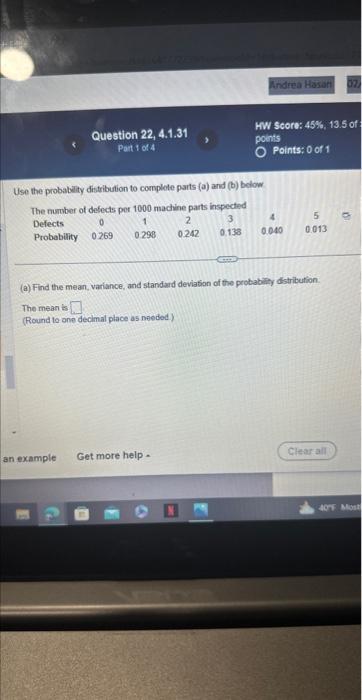 Solved Use the probablity distribution to complote parts (a) | Chegg.com Solved Use the probablity distribution to complote parts (a) | Chegg.com