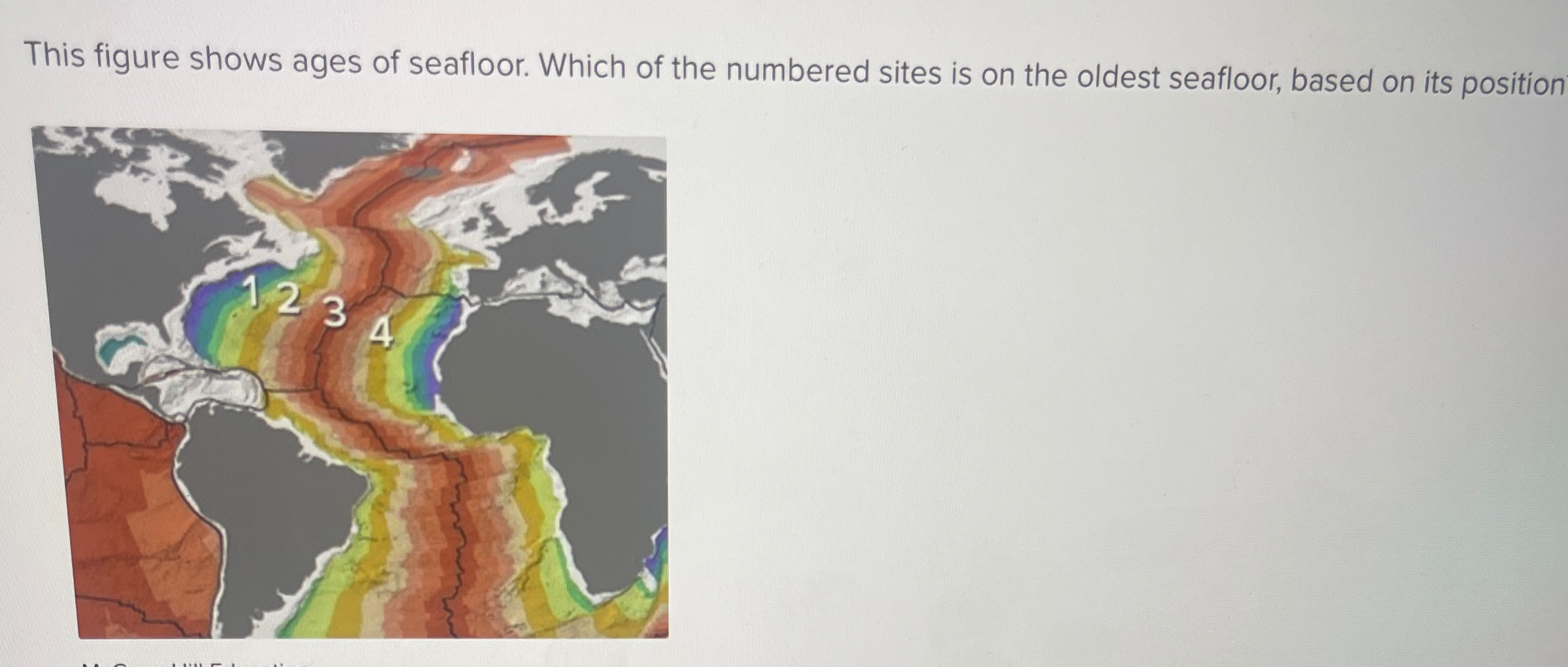 Solved This figure shows ages of seafloor. Which of the | Chegg.com Solved This figure shows ages of seafloor. Which of the | Chegg.com
