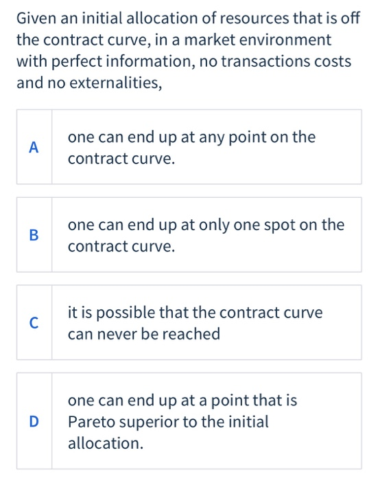 Solved Given an initial allocation of resources that is off | Chegg.com