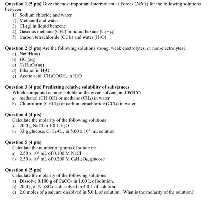 Solved Question 1 (5 pts) Give the most important | Chegg.com