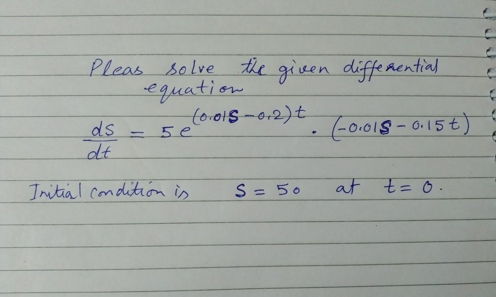 Solved Pleas solve the given differential equation | Chegg.com