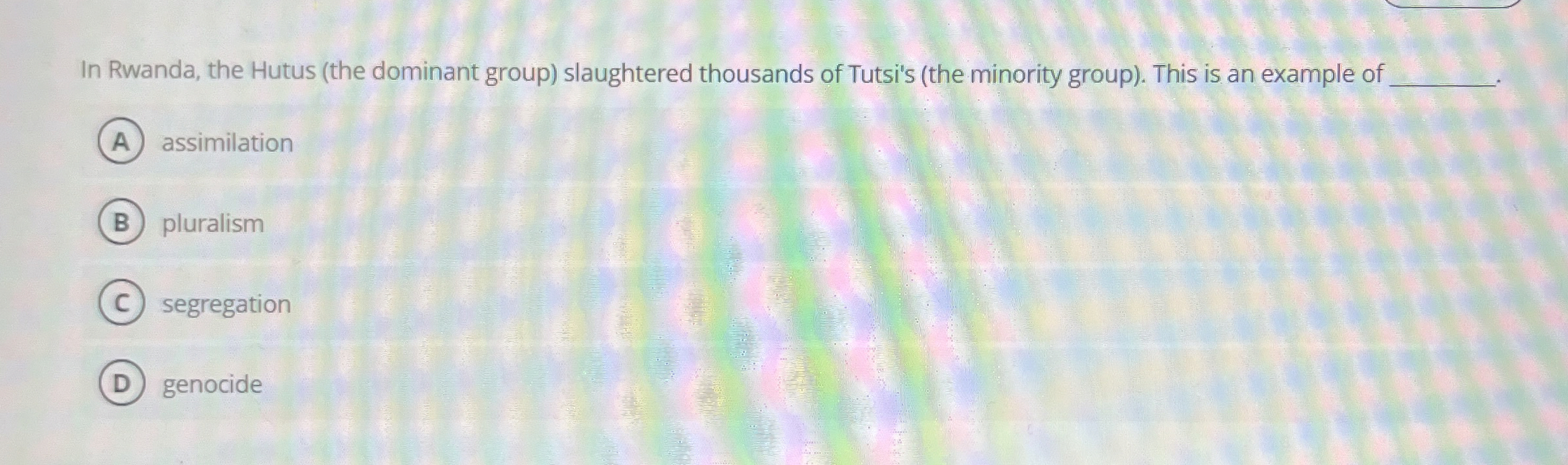 Solved In Rwanda, the Hutus (the dominant group) | Chegg.com