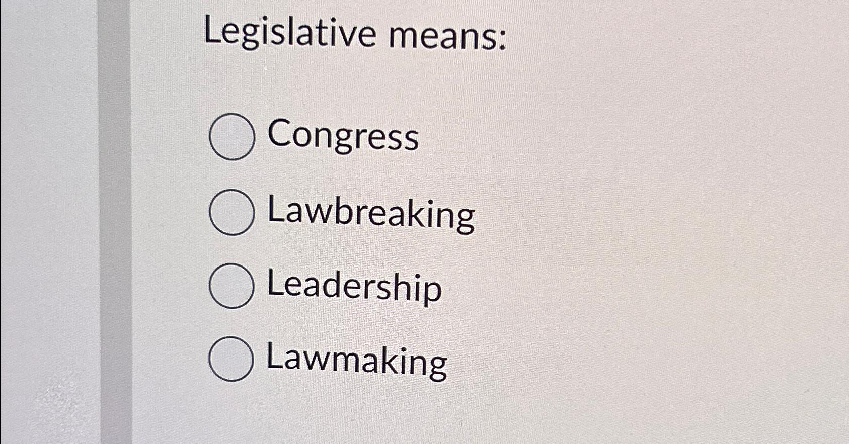 Solved Legislative | Chegg.com