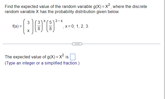 Find the expected value of the random variable | Chegg.com