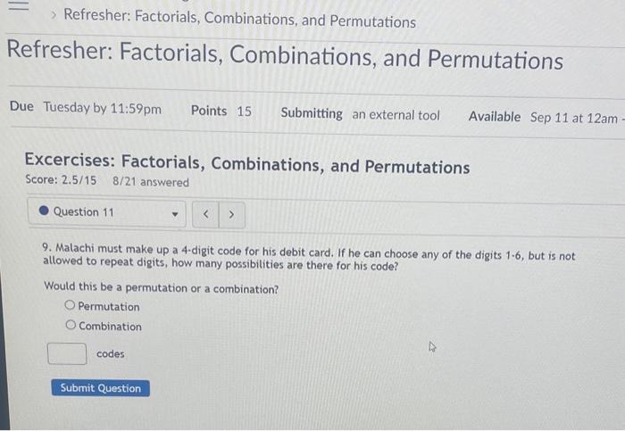 Solved Excercises: Factorials, Combinations, and | Chegg.com