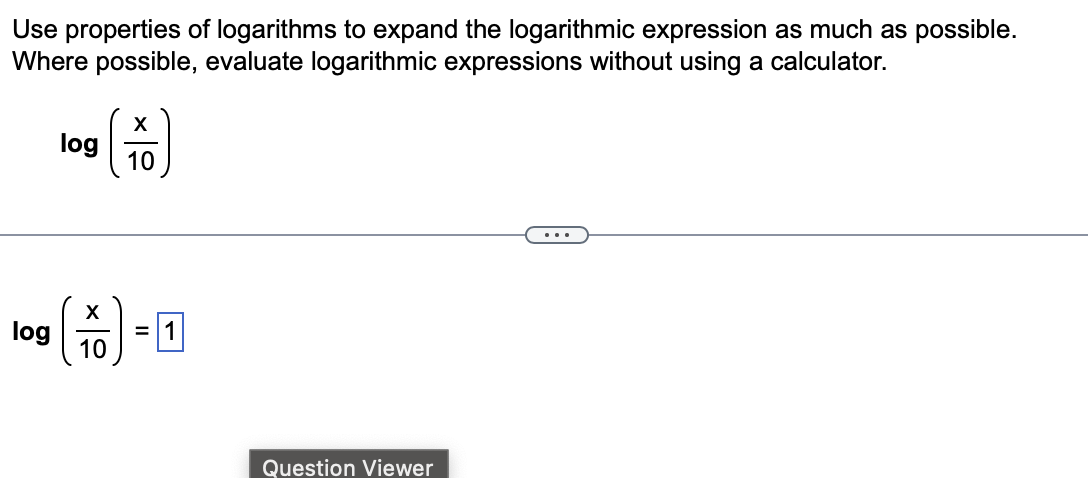 Solved Use properties of logarithms to expand the | Chegg.com