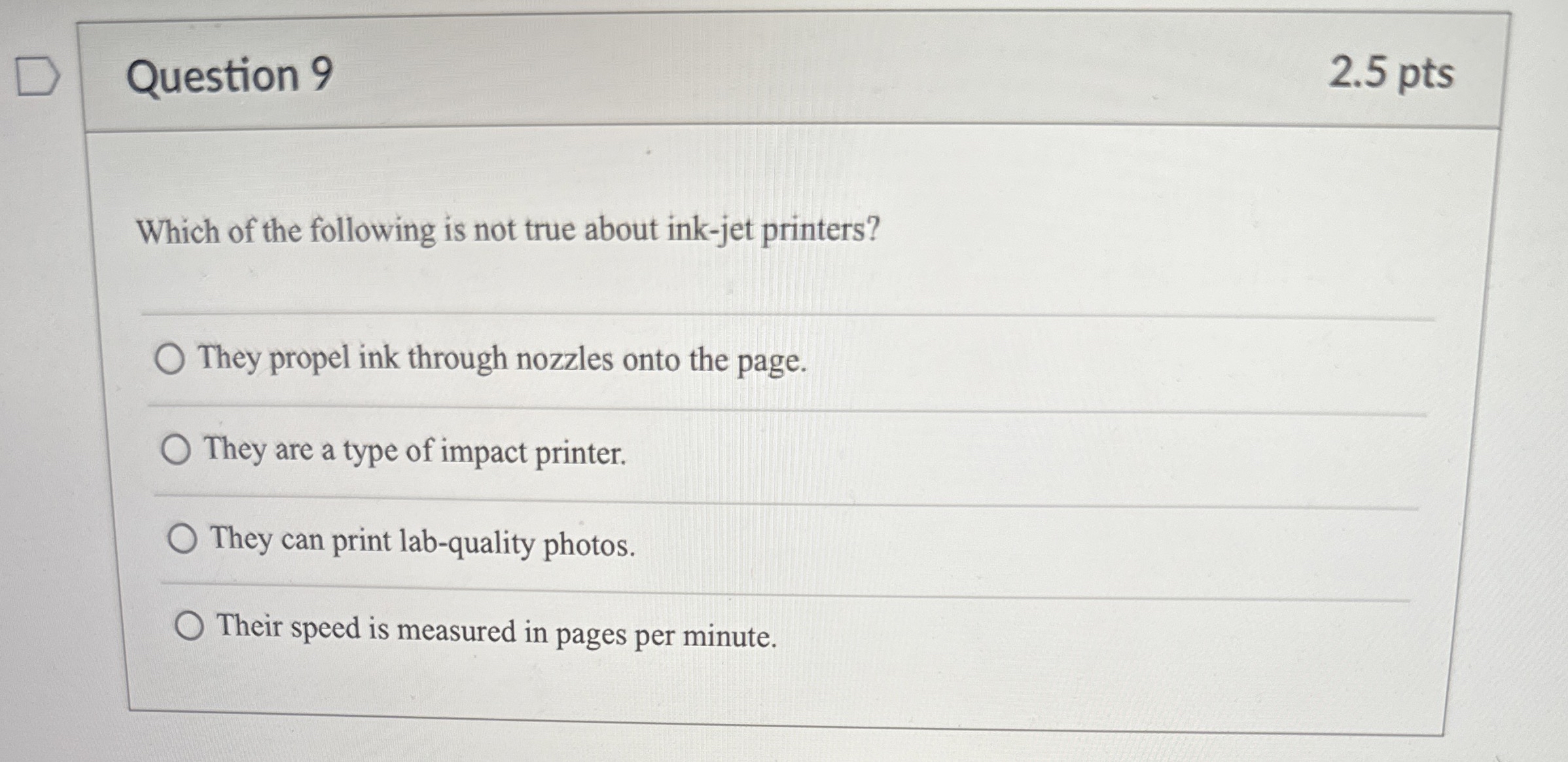Solved Question 92.5 ﻿ptsWhich of the following is not true | Chegg.com
