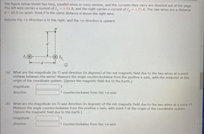 Solved The figure below shows two long, parallel wires in | Chegg.com