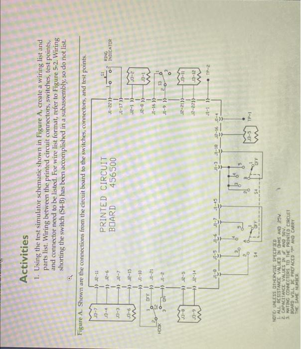 Solved Use the test simulator schematic shown in Activity | Chegg.com