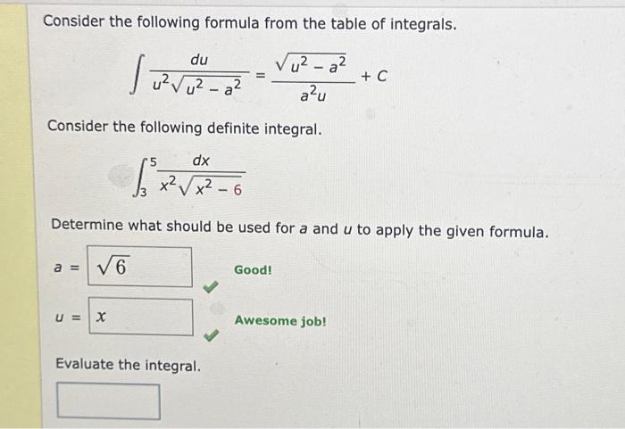 Solved Consider the following formula from the table of | Chegg.com