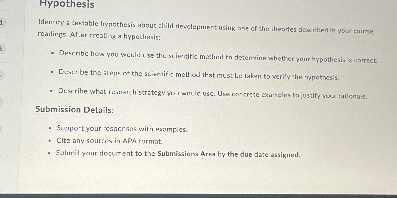 Solved HypothesisIdentify a testable hypothesis about child | Chegg.com