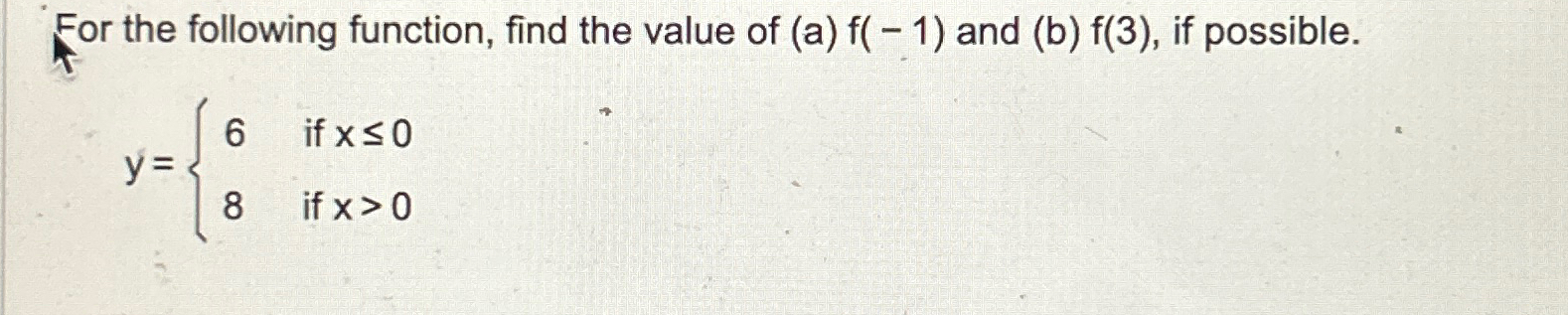 Solved Eor the following function, find the value of | Chegg.com