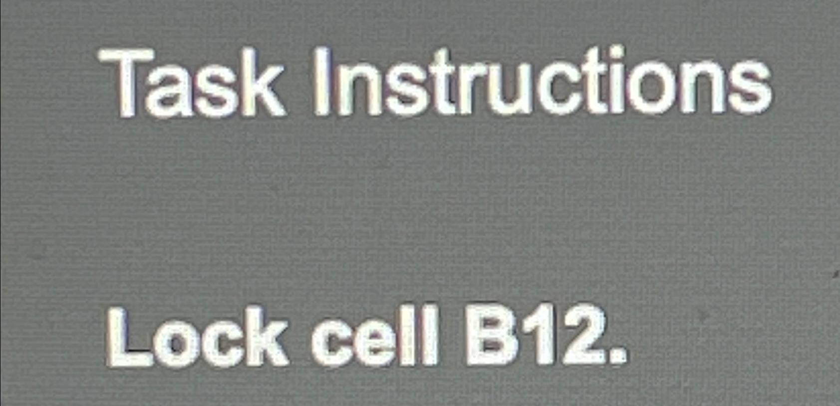Solved Task InstructionsLock cell B12. | Chegg.com Solved Task InstructionsLock cell B12. | Chegg.com