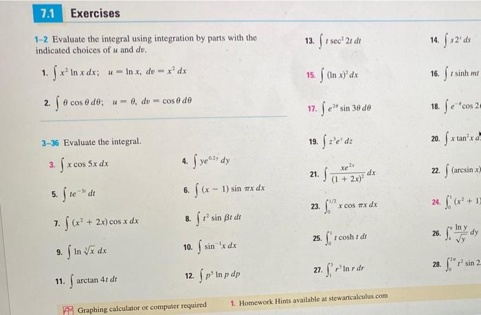 Solved 7 1 Exercises 13 1 Sec 21 Dit 14 S S2ds 1 2