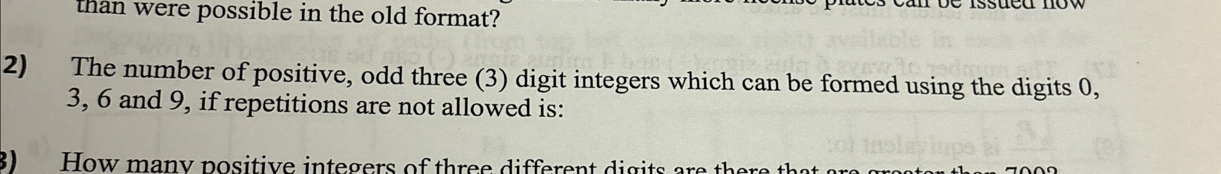 Solved The number of positive, odd three (3) ﻿digit integers | Chegg.com