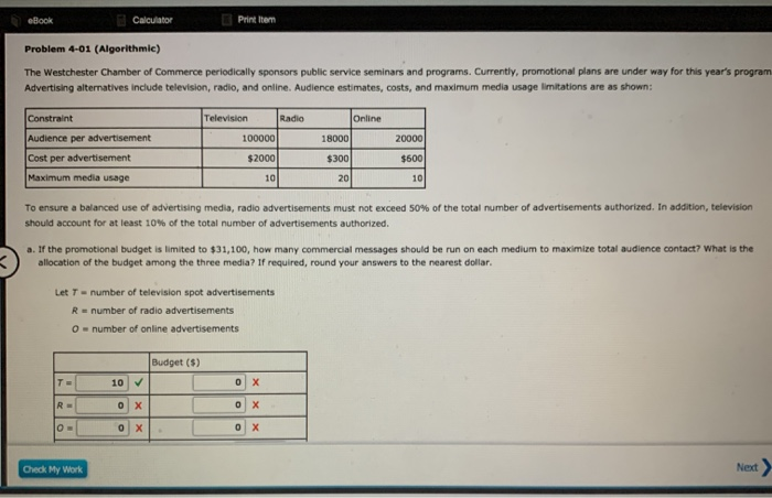 Solved Book Calculator Print Item Problem 4-01 (Algorithmic) | Chegg.com Solved Book Calculator Print Item Problem 4-01 (Algorithmic) | Chegg.com