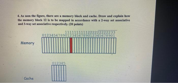Solved 4. As seen the figure, there are a memory block and | Chegg.com