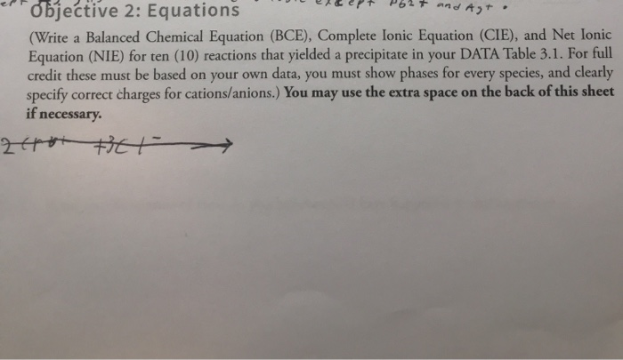 Lee Objective 2: Equations 62 TandA+. (Write a | Chegg.com