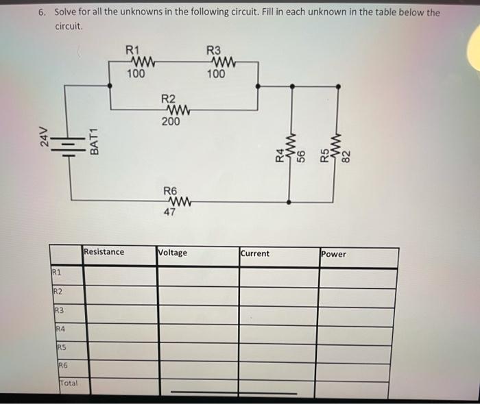 Solved 2. Determine the current in and the voltage drop | Chegg.com