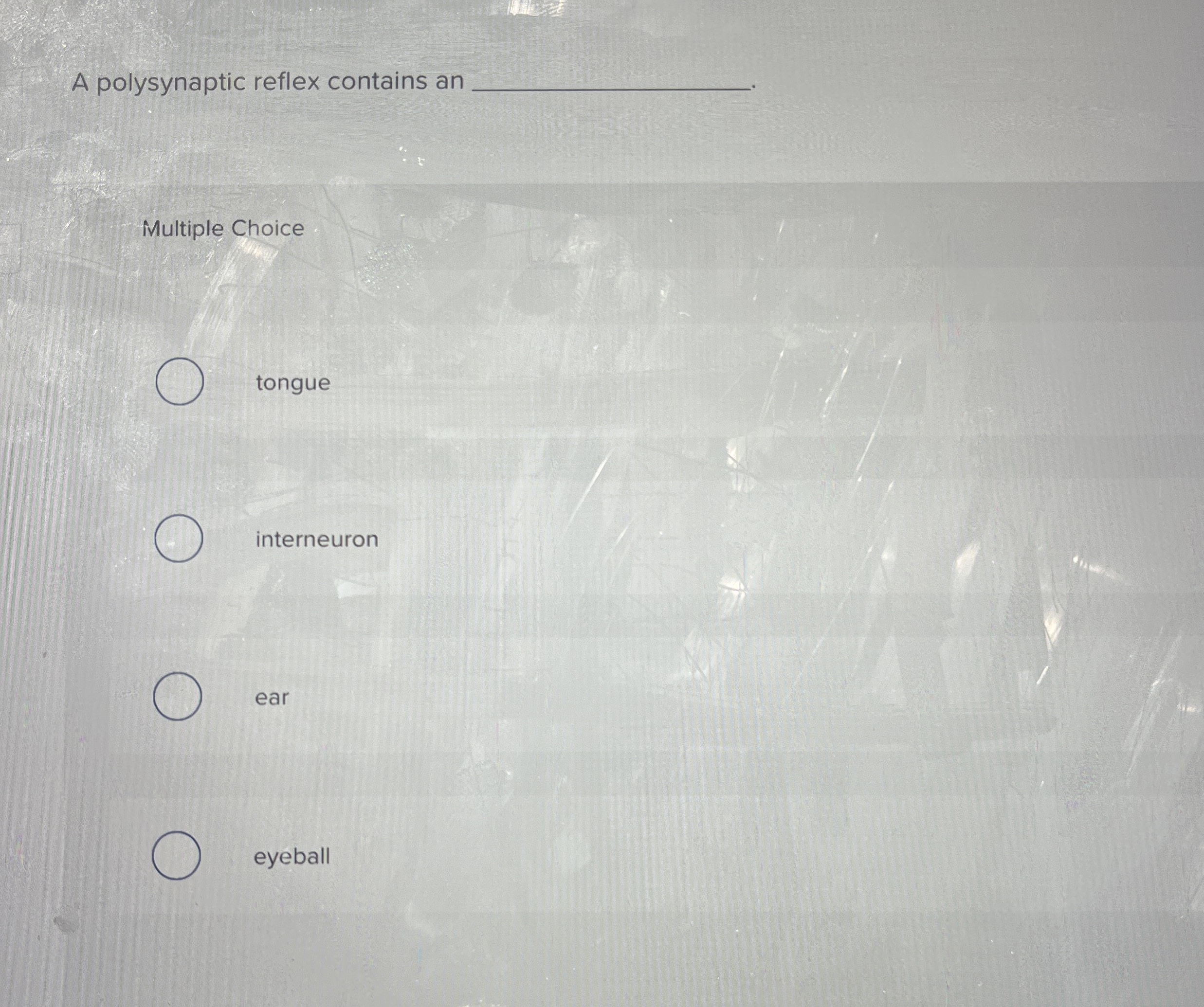 Solved A polysynaptic reflex contains anMultiple | Chegg.com
