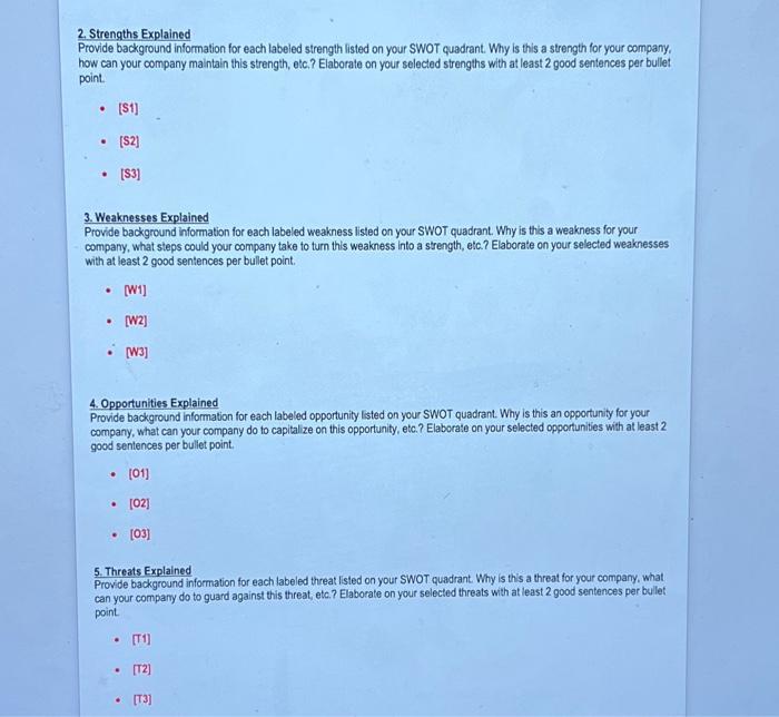 1 Swot Analysis Grid Analyze The Current 